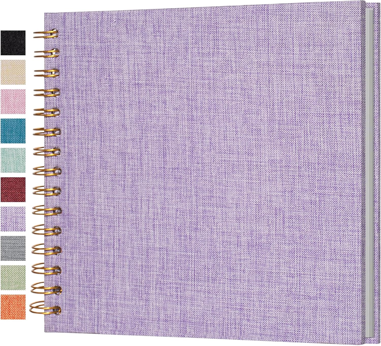 Amazon.com: Cherrich Small Scrapbook 8x8 Inch, Linen Photo Album Mini ...
