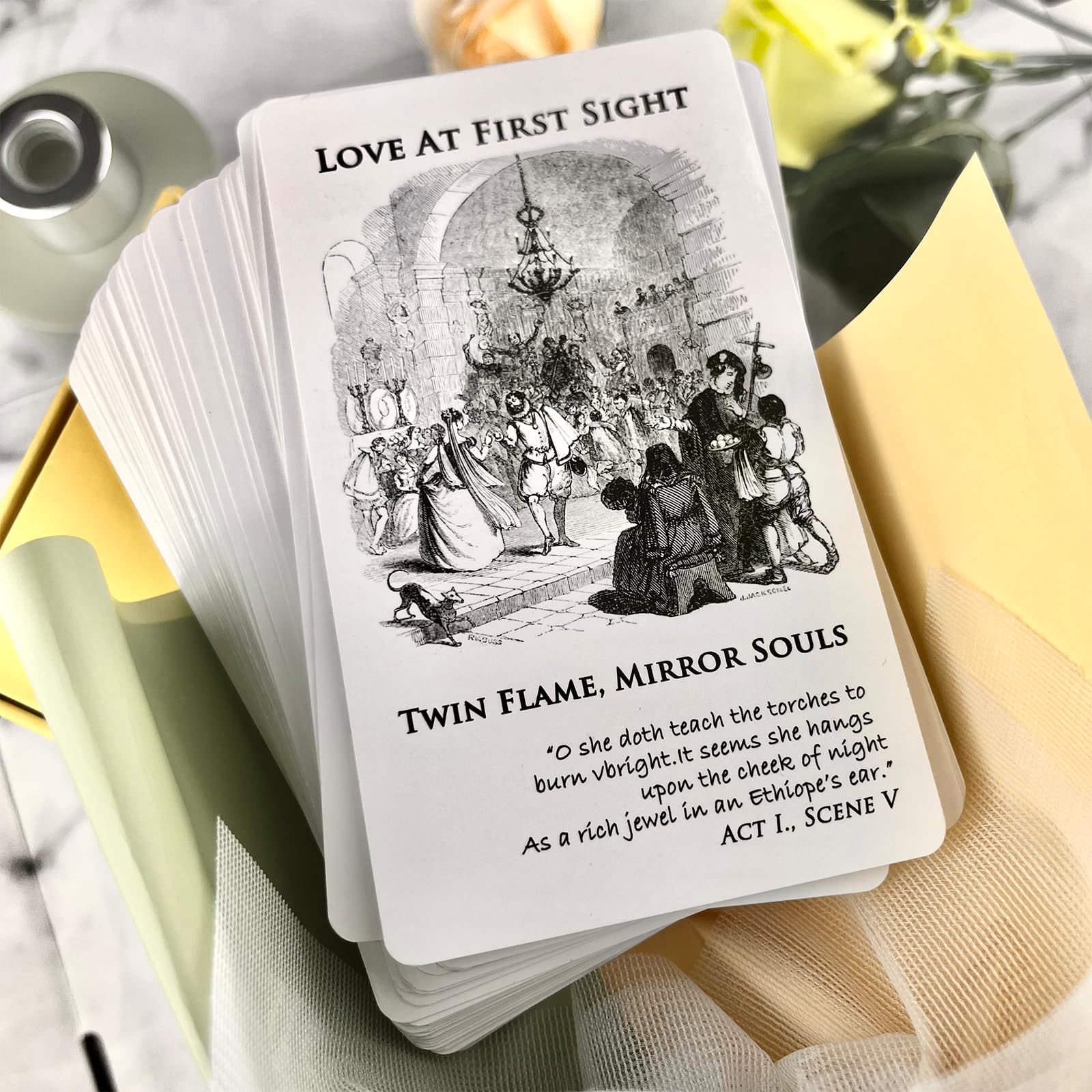 Snapklik.com : Trikendou Romeo & Juliet Love Oracle Cards Deck, Tarot Cards