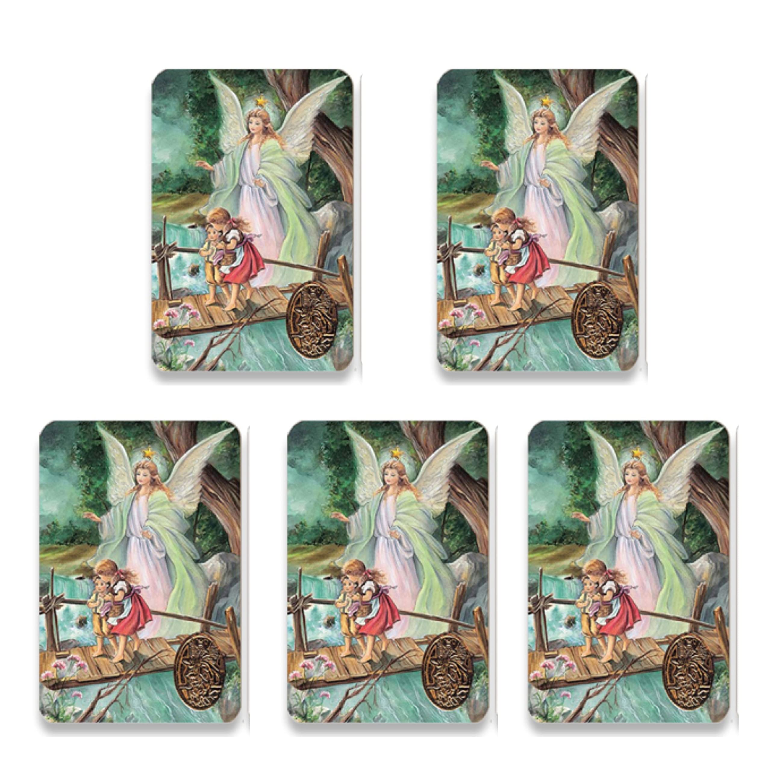 Buy H Holly Lines Classic Guardian Angel Wallet-Sized Embossed Holy ...