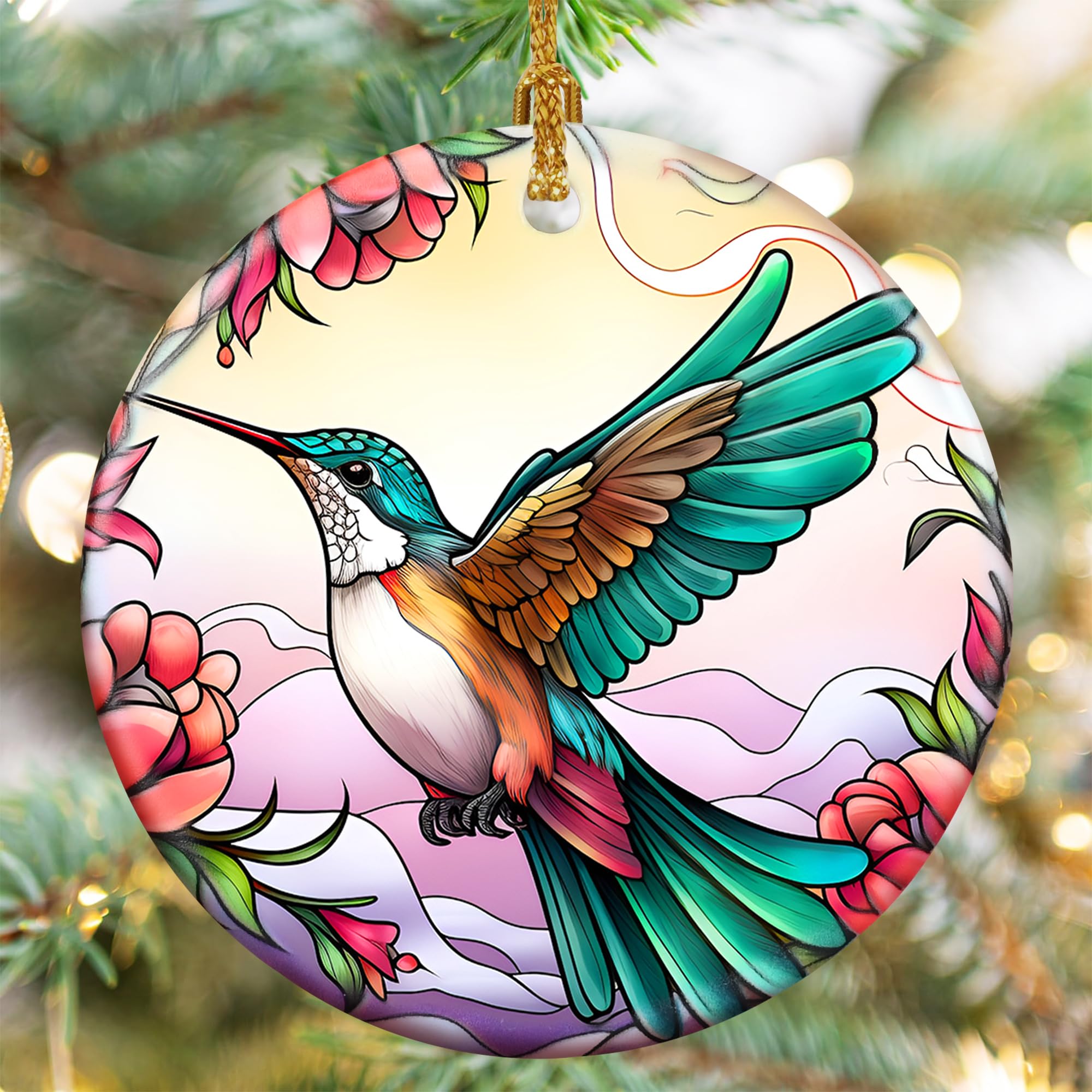 Adorno Para árbol De Navidad Con Forma De Colibrí Colgante De Madera