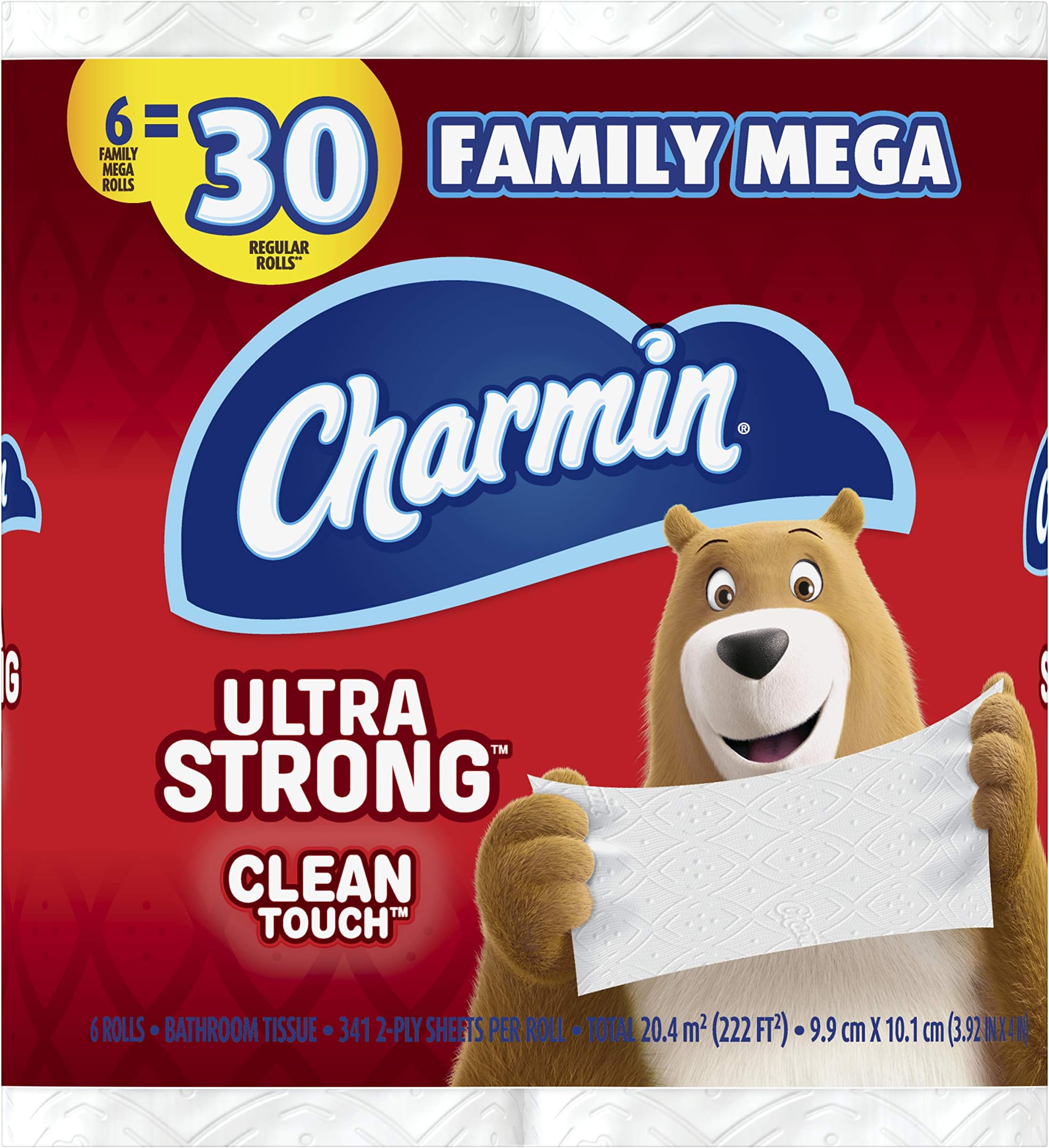 Amazon.com: Charmin Ultra Strong Clean Touch, Toilet Paper, 6 Count ...