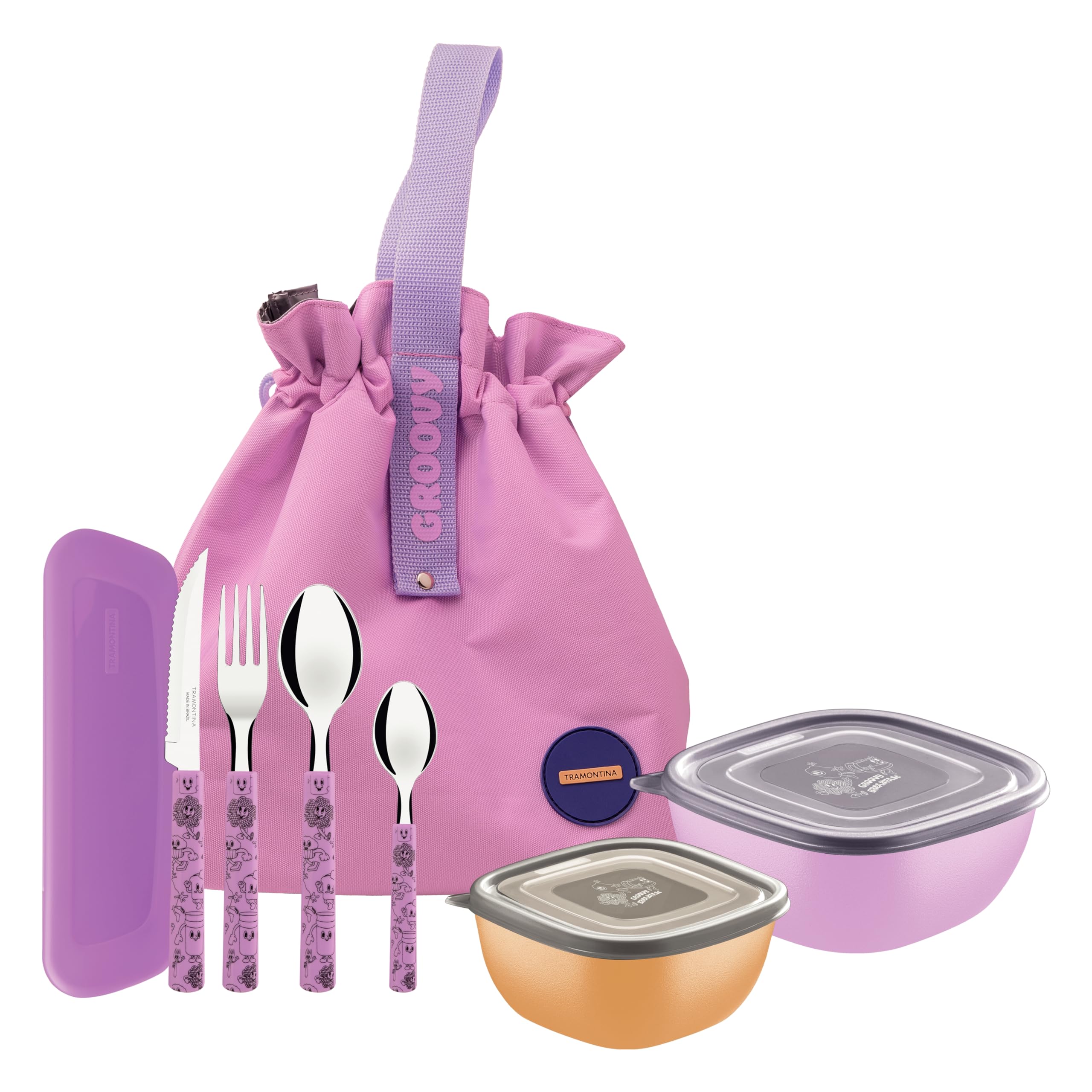 Kit Marmita com Bolsa Térmica Tramontina Groovy Breakfast 8 Peças ...