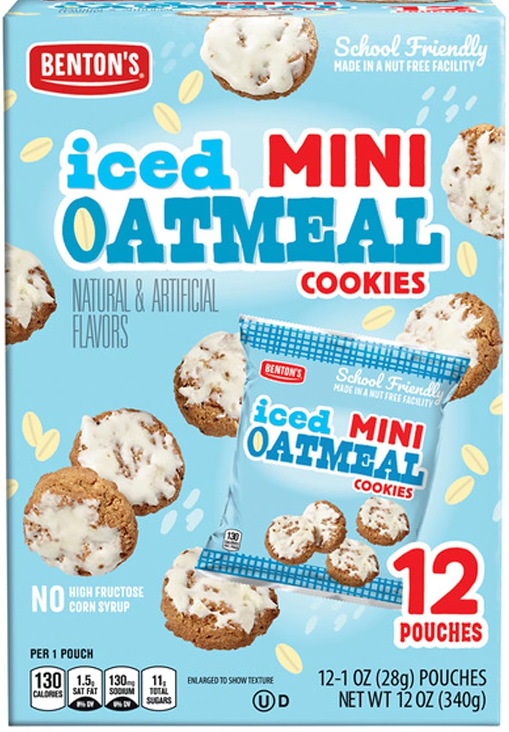 Amazon.com: Generic Benton's Mini Iced Oatmeal Cookies On the Go, 12 ...