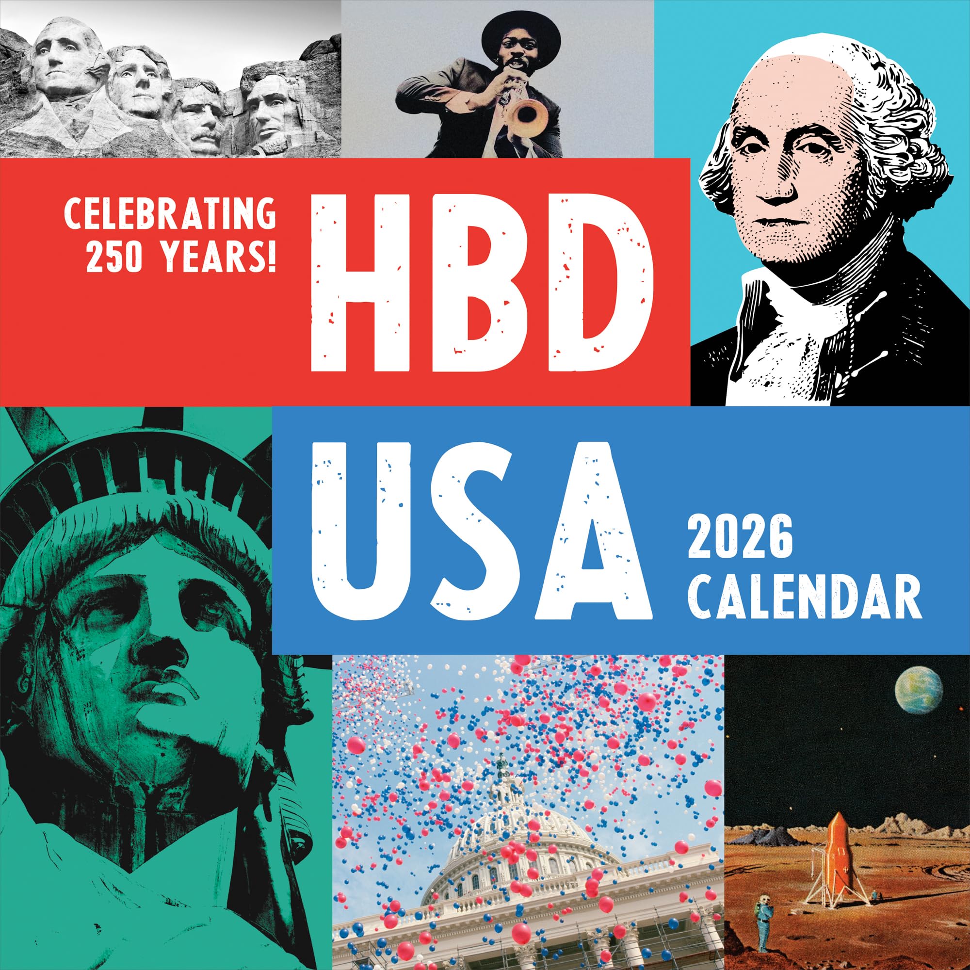 Snapklik.com : 2026 HBD USA-250 Years Wall Calendar - Large Grids For ...