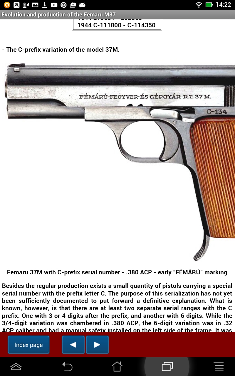 Femaru M37 pistol explained - App on Amazon Appstore