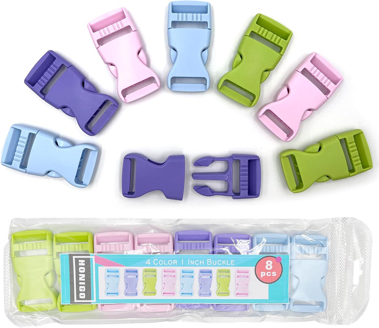 Amazon.com: honigo 1 Inch Buckles,8pcs Quick Side Release Plastic ...
