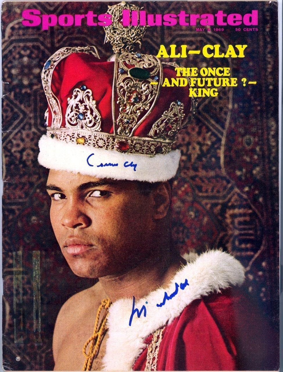 Cassius Clay Muhammad Ali Autographed Signed Twice Sports Illustrated ...