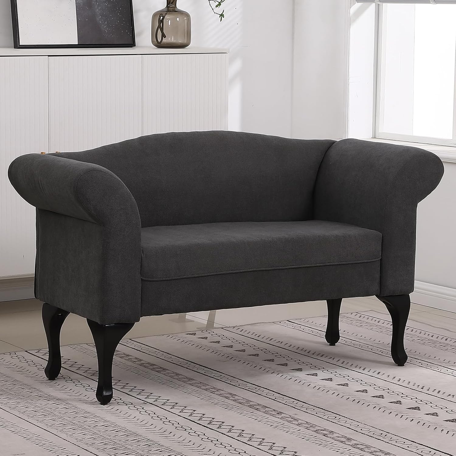 Amazon.com: Sudwesto Upholstered Velvet Loveseat Sofa, Modern Mini Sofa ...