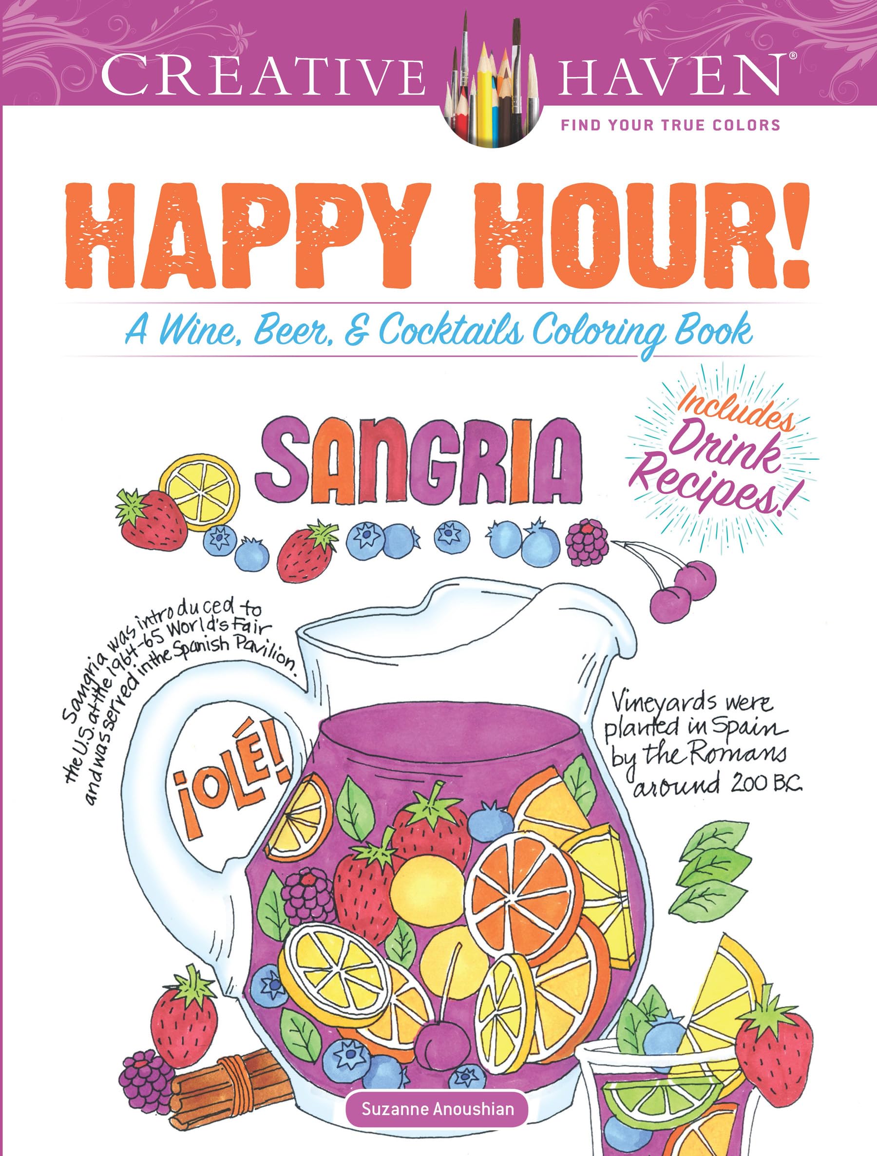 Amazon.com: Creative Haven Happy Hour!: A Wine, Beer, and Cocktails ...