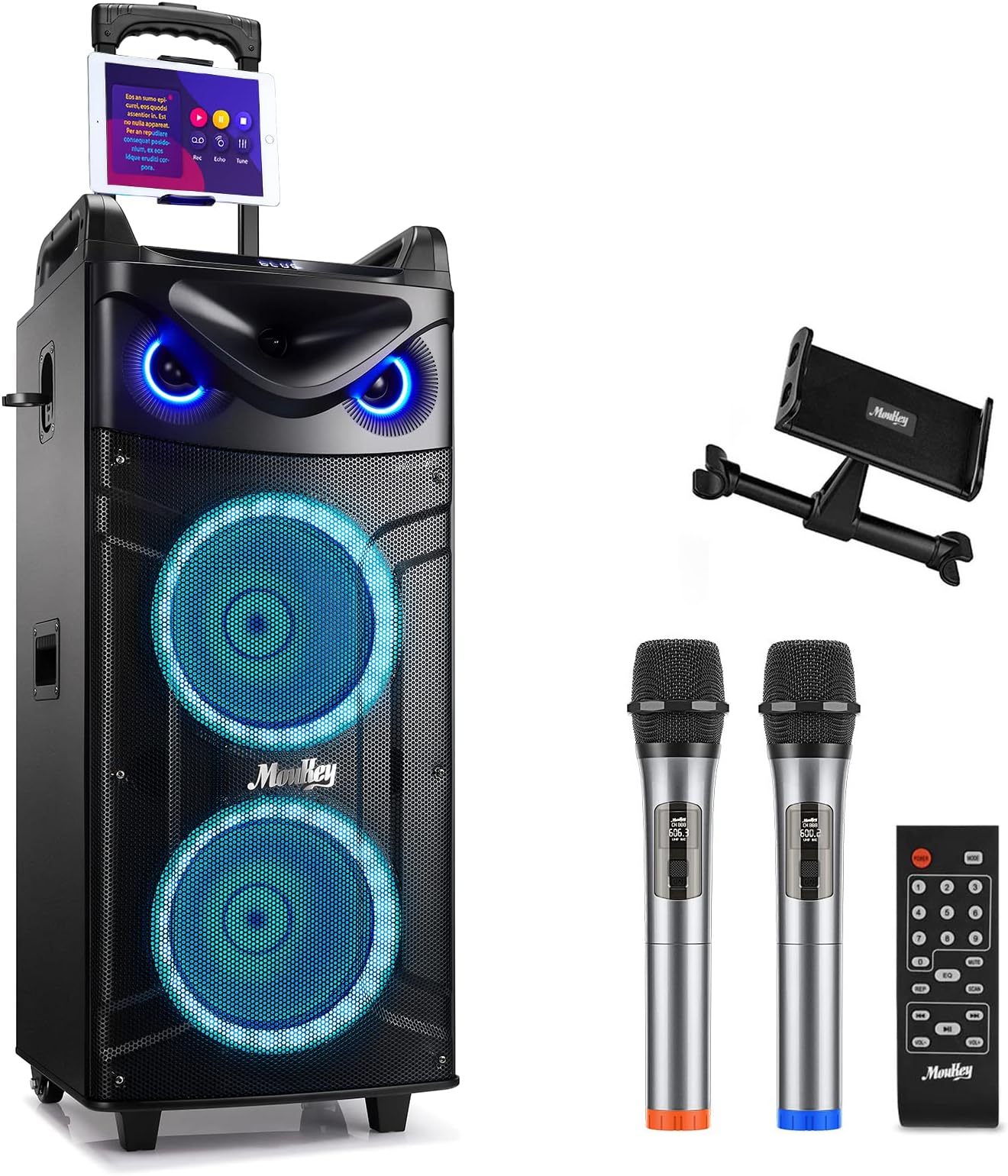 Amazon.com: EMB Home PKL6000 Rechargeable Translucent Party Karaoke DJ ...