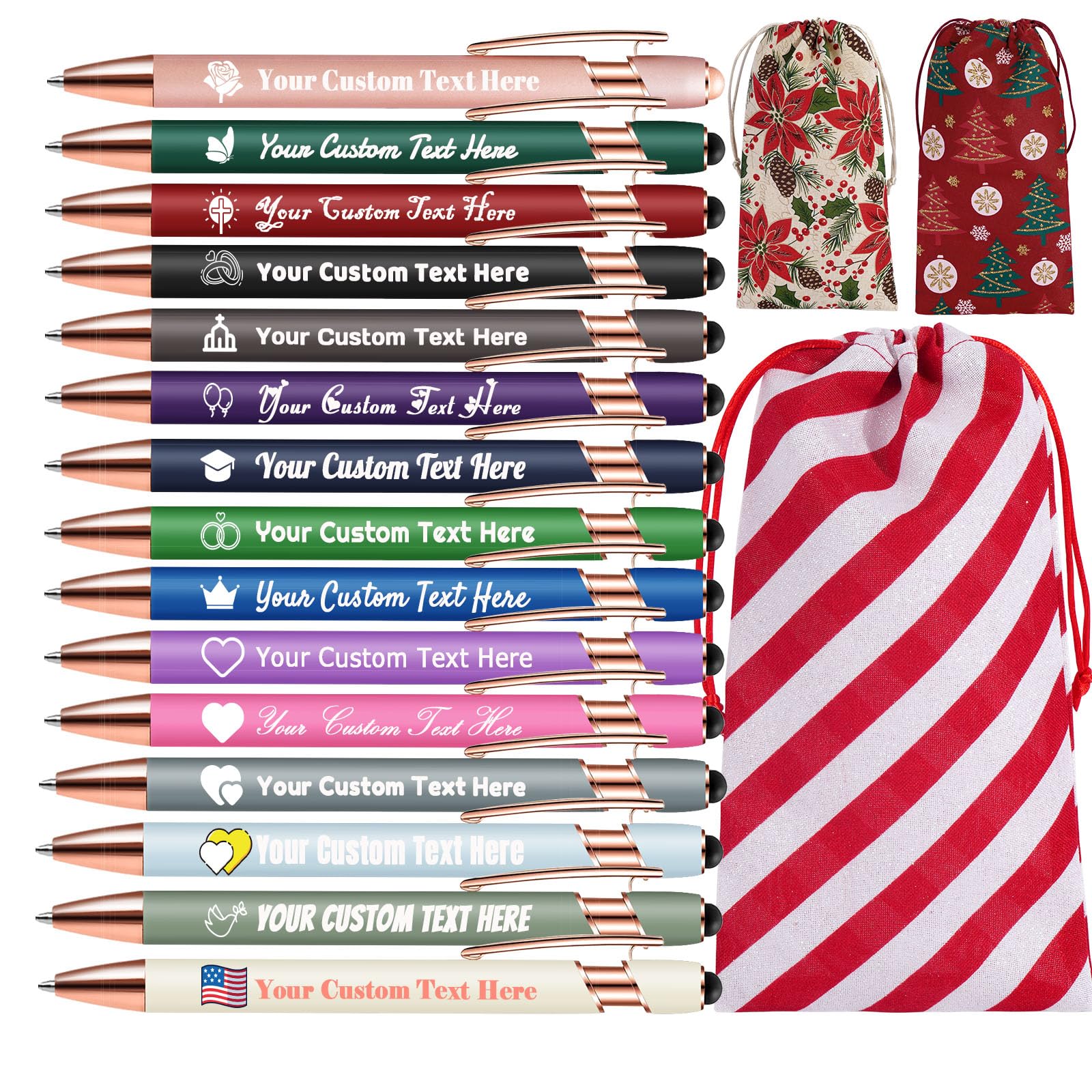 Amazon.com : Vebermo 15PCS Custom Pens Personalized Pens Bulk ...