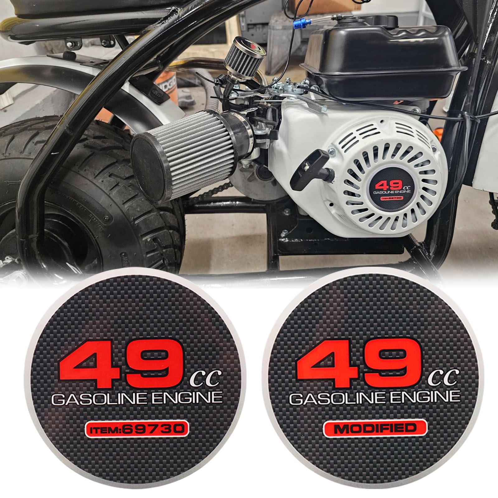 Snapklik.com : 2pcs Pull Starter Sticker 49cc Item 69730 Mini Bike ...