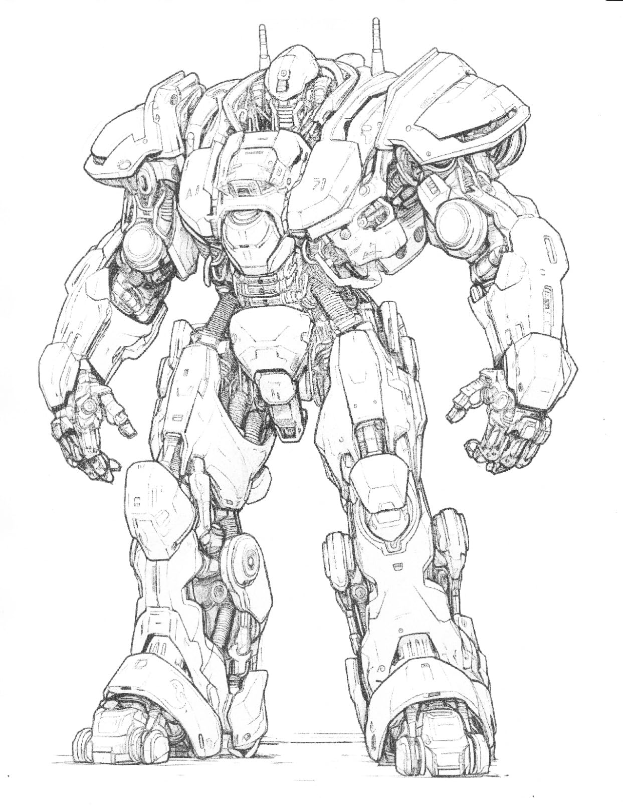 Amazon.com: Mech Robots Coloring Book: "Armored CoreTech 5 Final ...