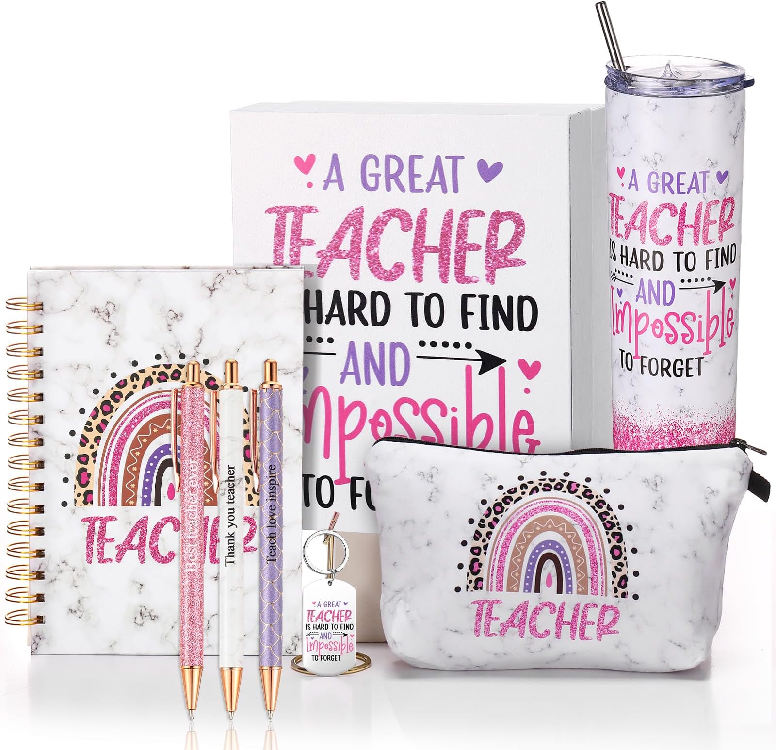 Amazon.com | Sabary 8 Pieces Novelty Teacher's Day Appreciation Gifts Set for Women, 20 oz ...