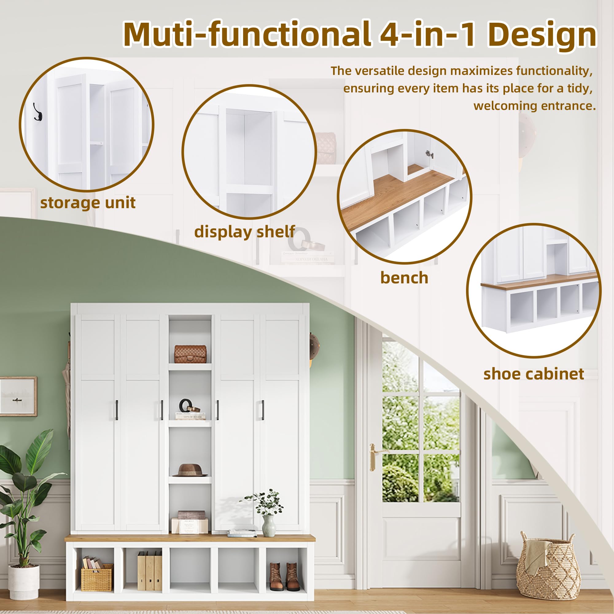 Entryway Bench Modern Hooks For Mudroom Hall Tree With Mirror Hall ...