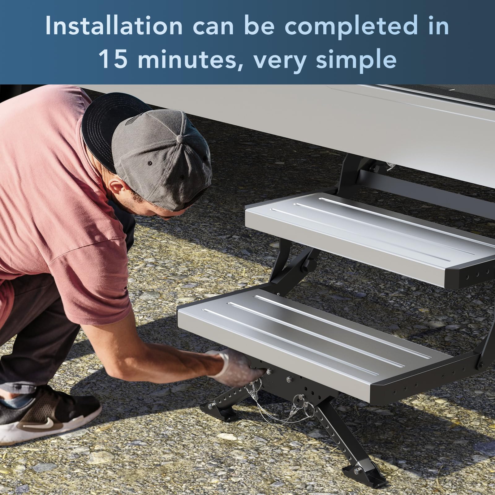Snapklik.com : Ristow RV Step Stabilizer Kit For 5th Wheels Travel ...