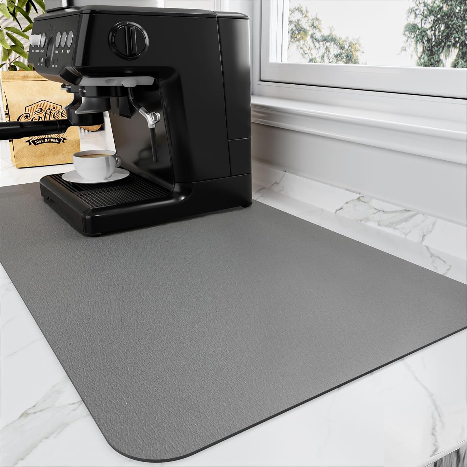Amazon.com: HotLive Coffee Mat - Coffee Bar Mat for Countertops ...