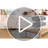 Amazon.com: Punemi Underbed Storage Containers With Lids, Set of 2 Low ...