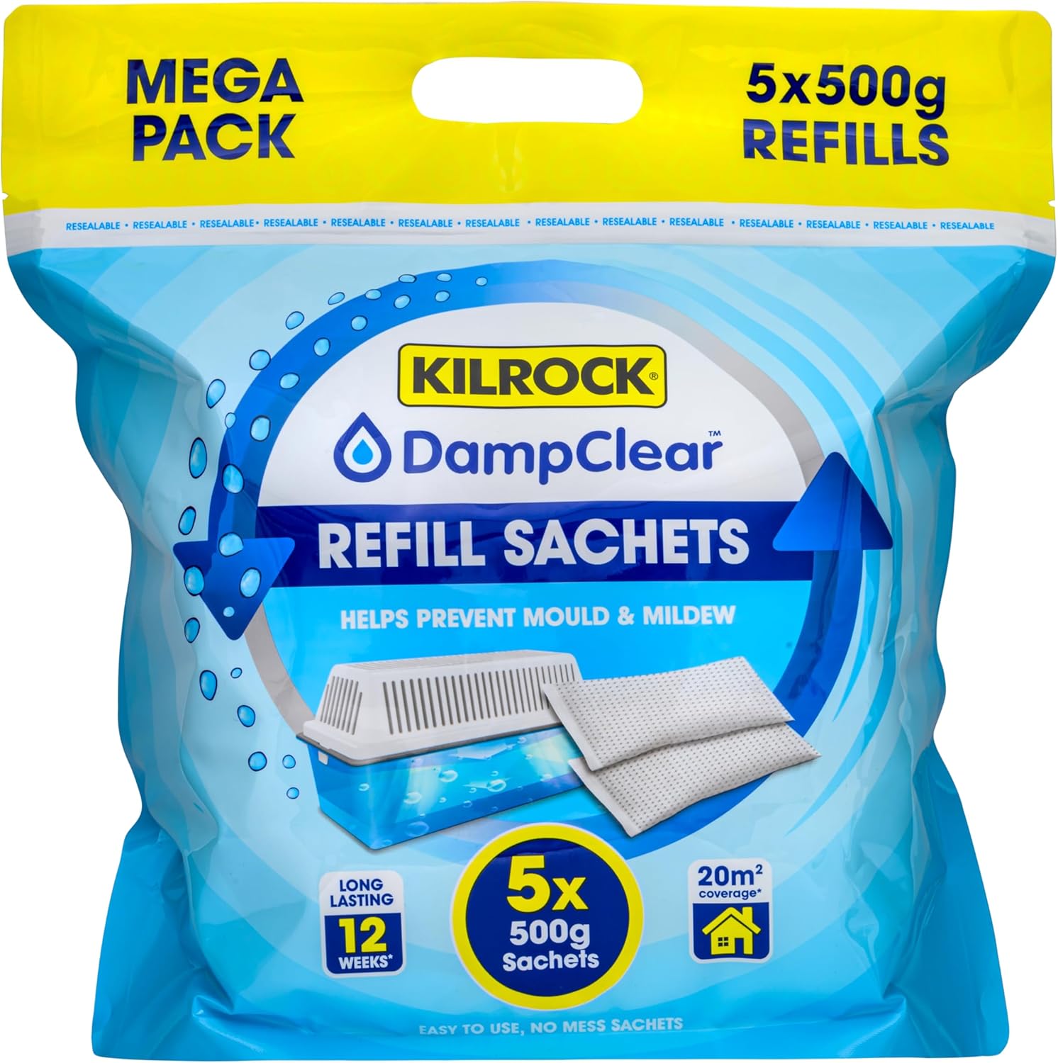Amazon.com - Kilrock Damp Clear Moisture Refill 2.5 kg Pouch, Blue ...