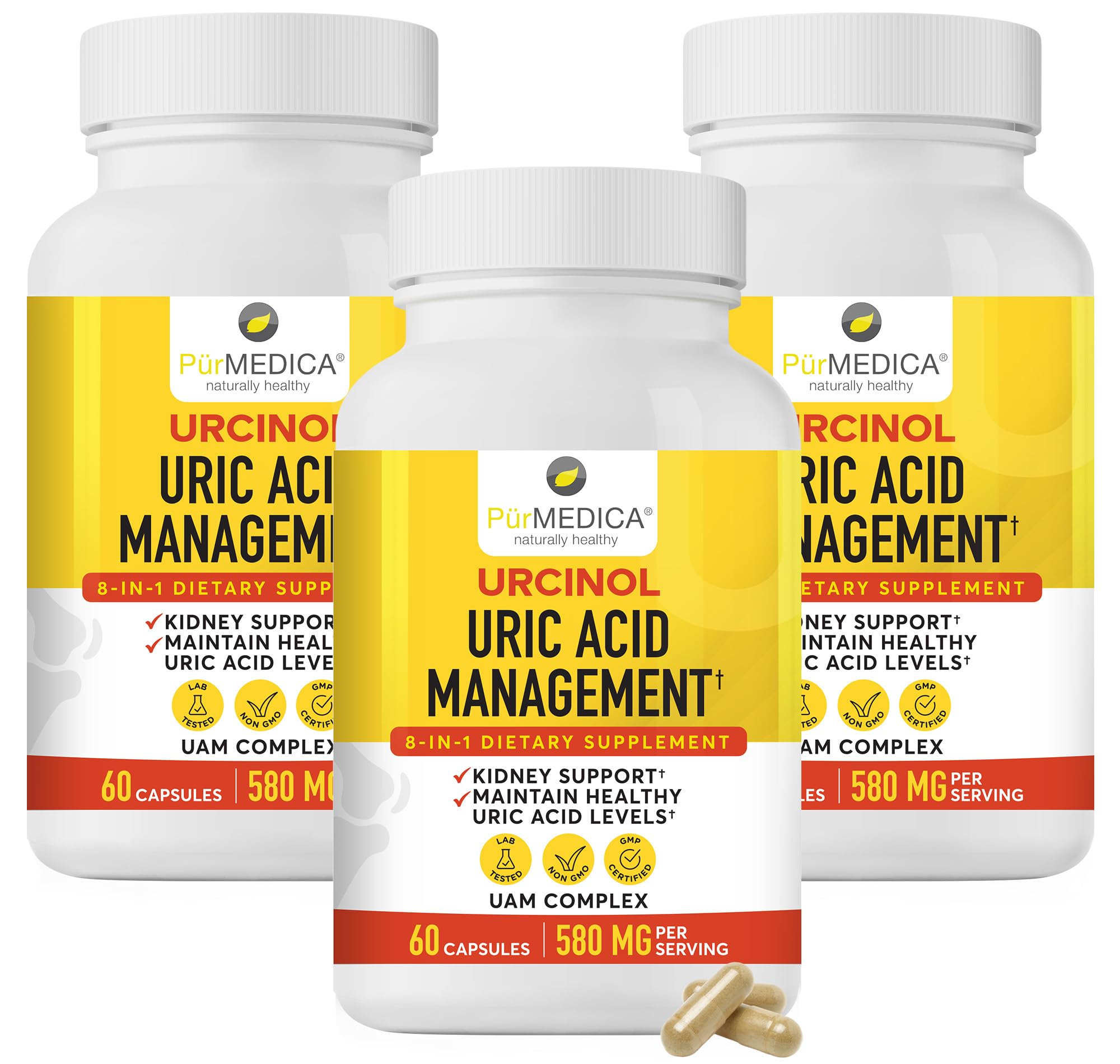 Urcinol Uric Acid Supplement For Joint Support 60ct Pack 3 | Desertcart ...