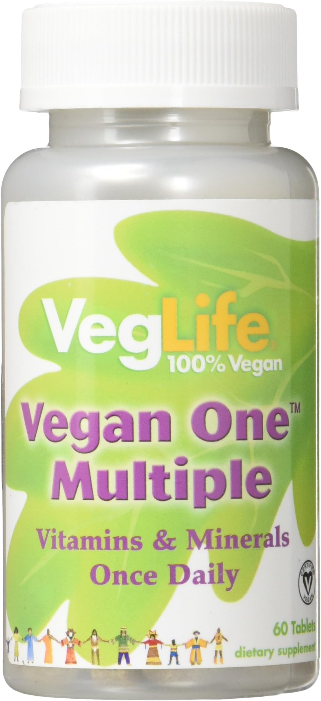 Amazon.com: Veglife One Multi w/Iron Vegan, Tablet (Btl-Plastic) 60ct ...
