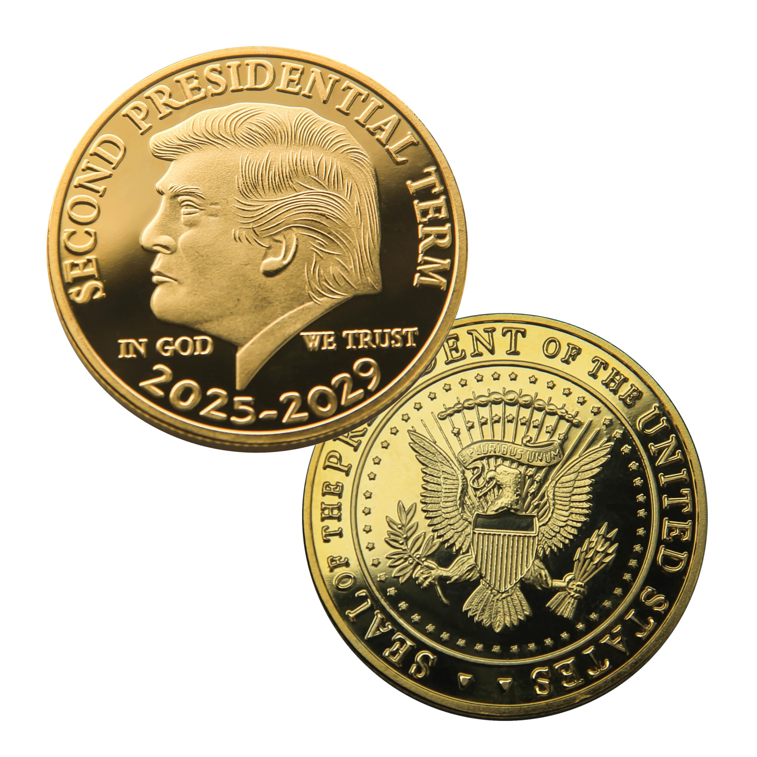 Amazon.com: 2025-2029 Trump Commemorative Coin Metal Gold Color Coin ...