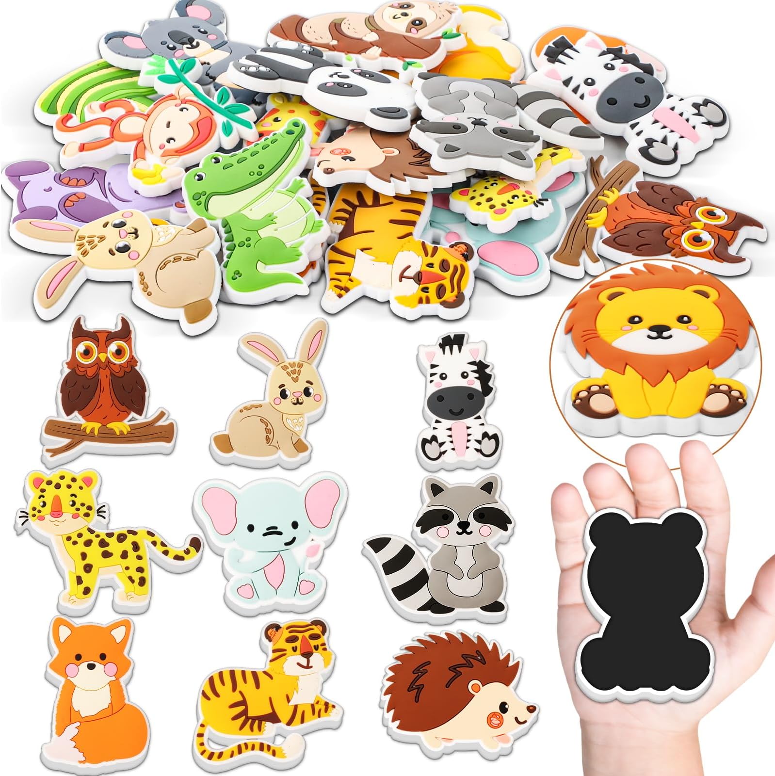 Amazon.com: Little World Large Set of 24 Foam Fridge Magnets for ...