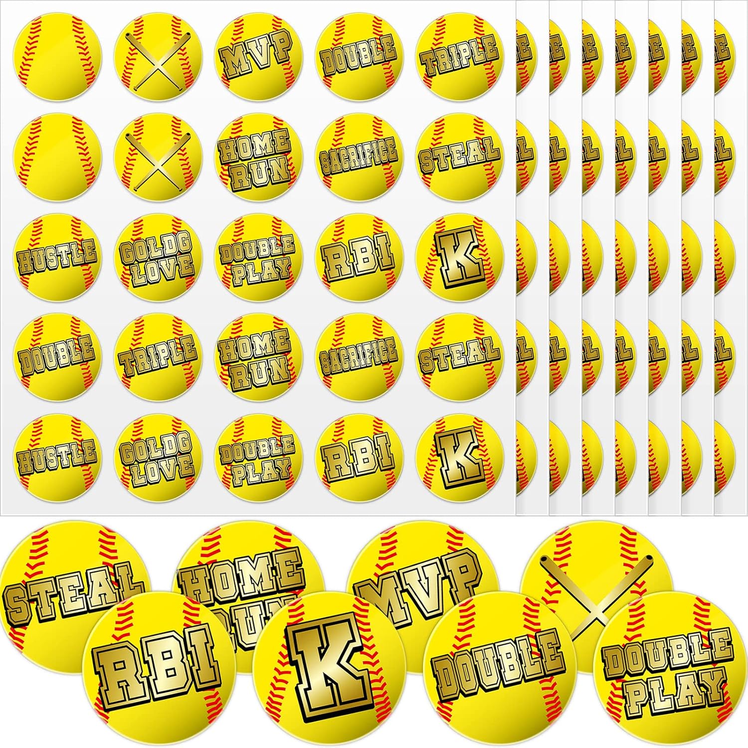 Amazon.com : 200 Pcs Baseball Softball Helmet Decals Vinyl Sports ...