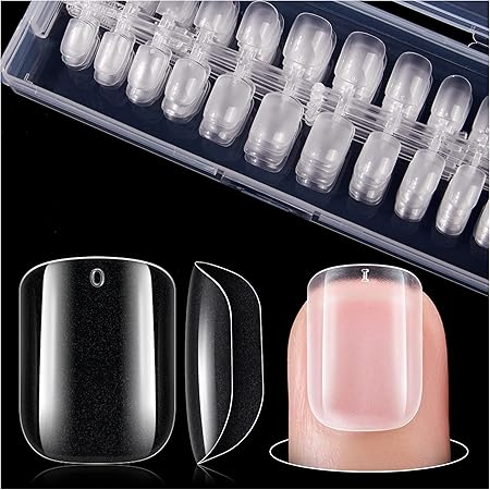 Amazon.com: Gelike EC Extra Short Nail Tips Kit - Soft Gel x Nail Kit ...
