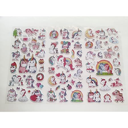 KCR Paper Unicorn Self Adhesive Stickers For Card Making, Scrap Booking ...