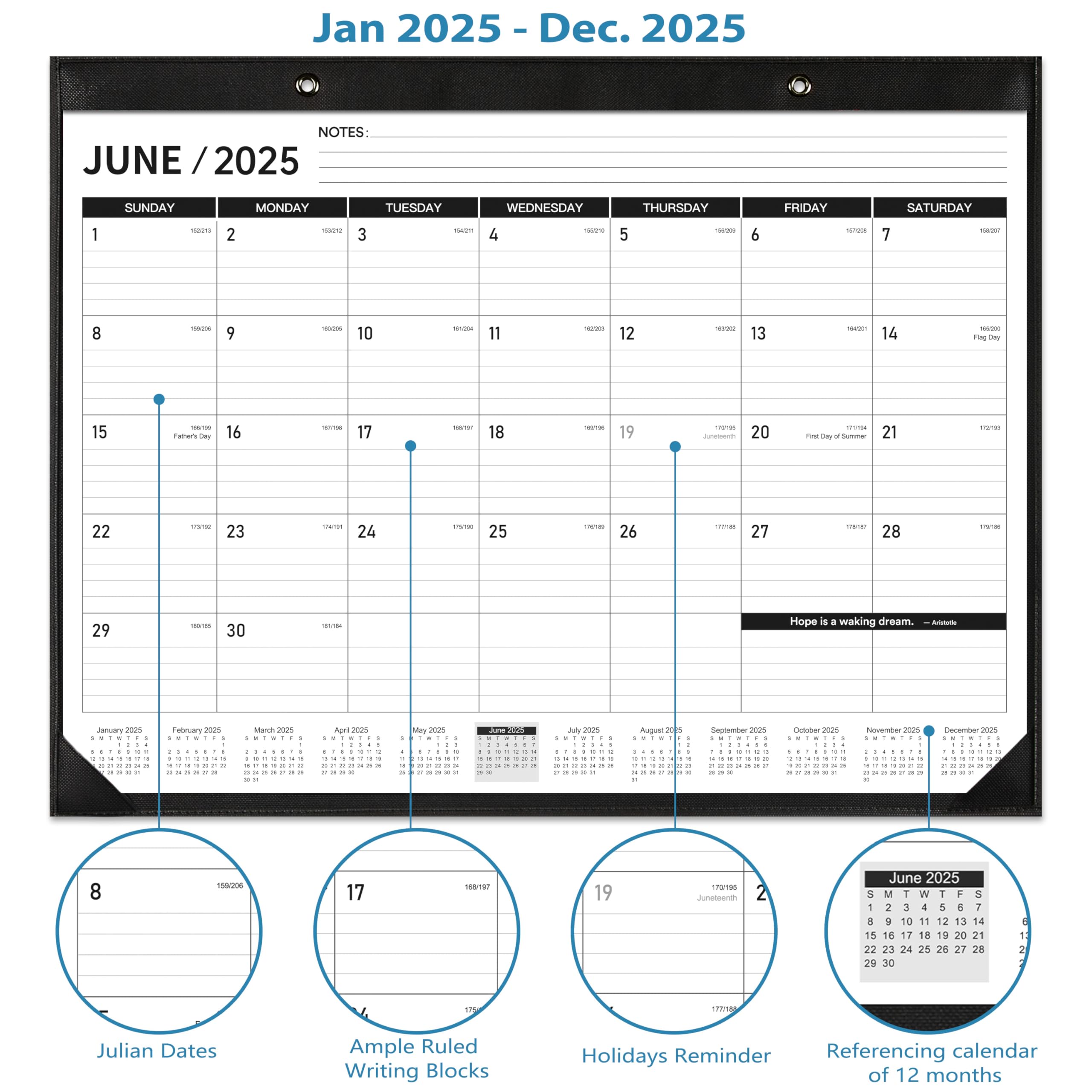 Snapklik.com : 2025 Desk Calendar - Large Desk Calendar 2025, 22" X 17 ...