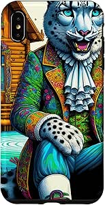 Amazon.com: iPhone XS Max Strange Aesthetic Weirdcore Oddcore Dreamcore Snow Leopard Case : Cell ...
