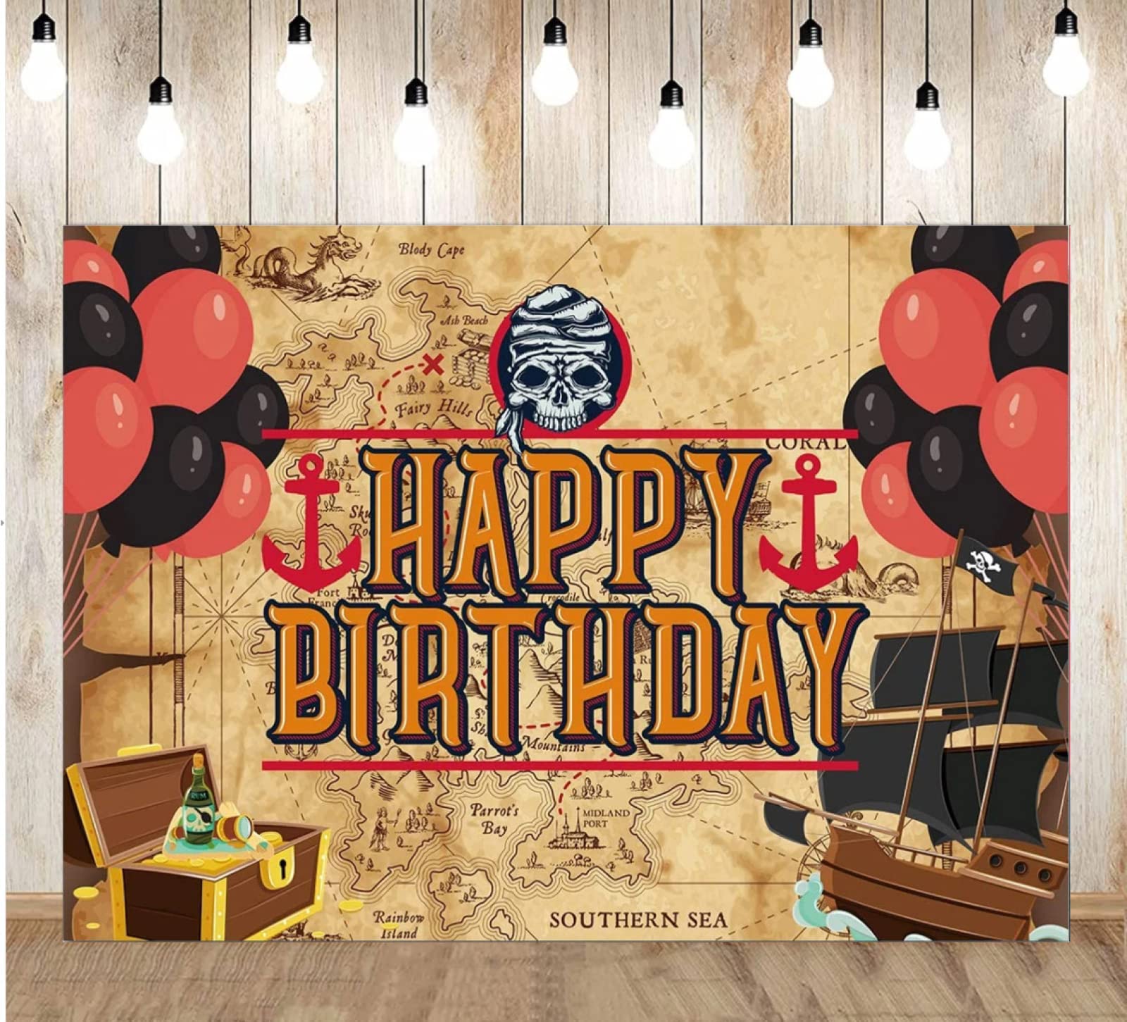 Buy Pirate Theme Party Photography Backdrop Nautical Treasure Birthday ...