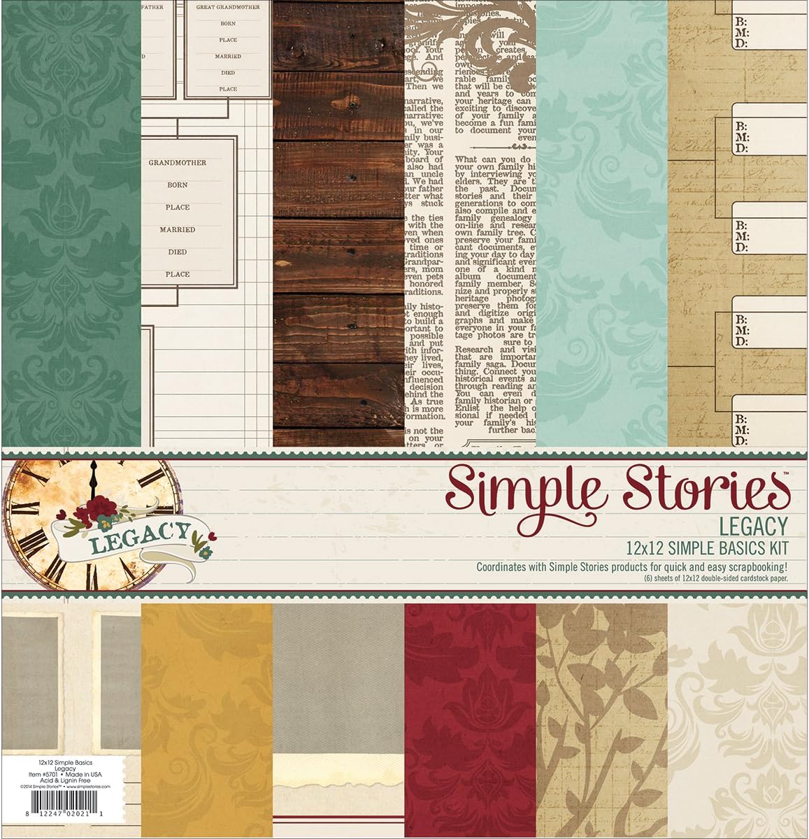 Amazon.com: Simple Stories Simple Stories Simple Basics Kit, 12 x 12 ...