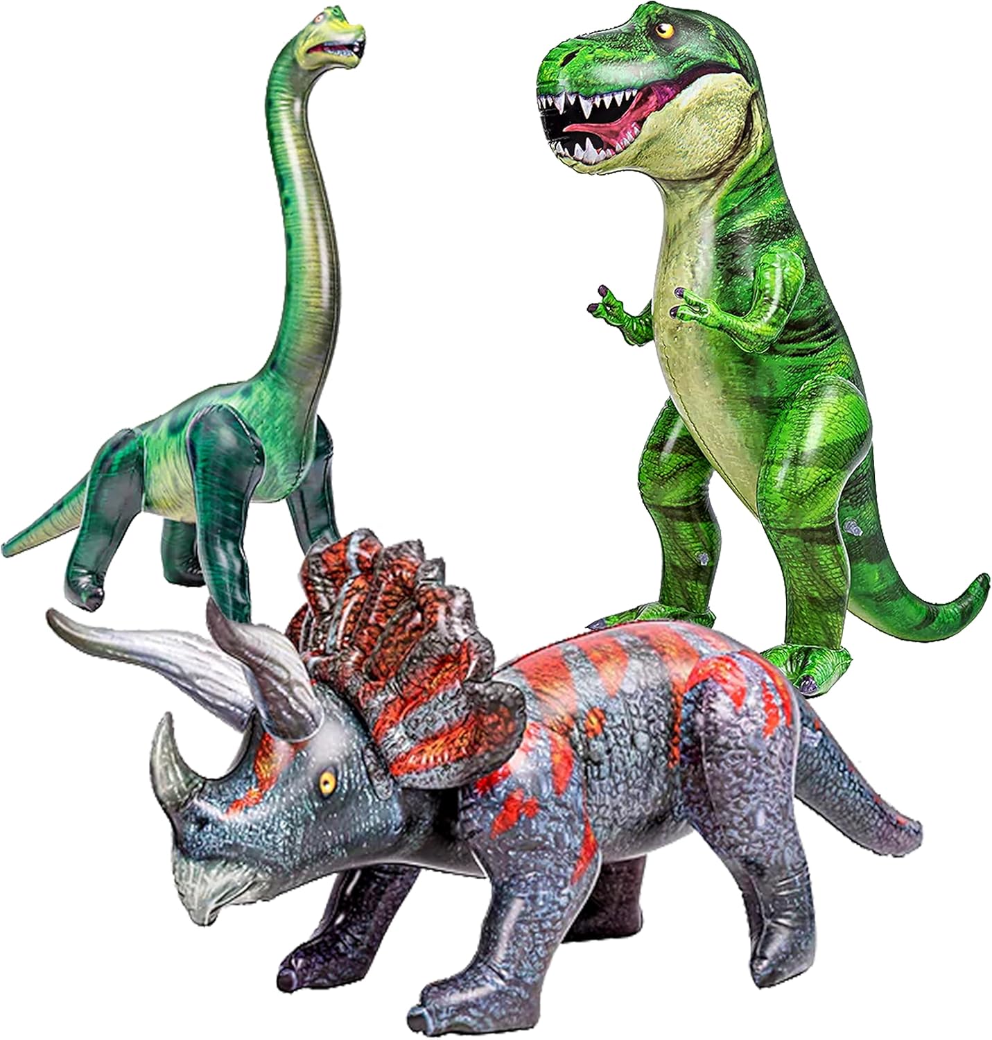 Amazon.com: JOYIN 3 Pck Inflatable Dinosaur Toy, Party Decorations ...