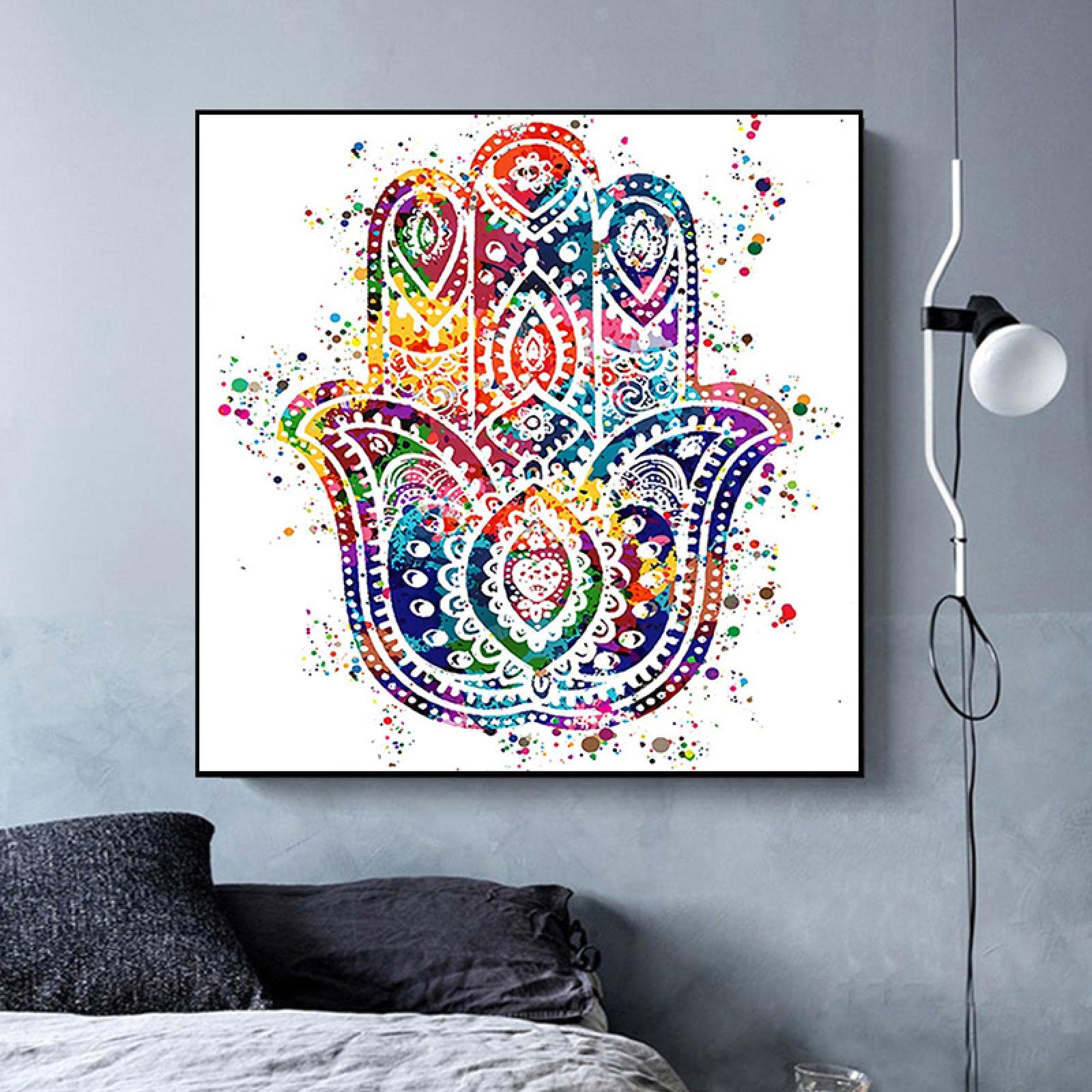 Peinture Hamsa Hamsa Hand Of Fatima Stock Vector. Illustration Of