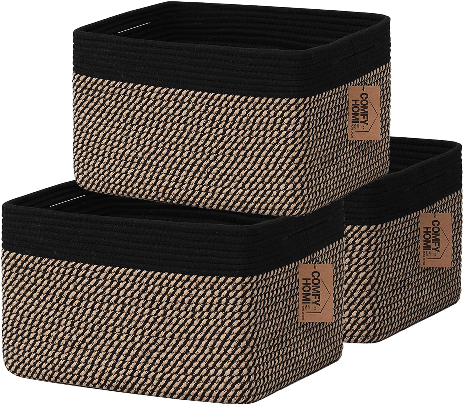 Amazon.com: DAVIHOMI Cube Storage Bins 11 Inch Cotton Rope Woven ...