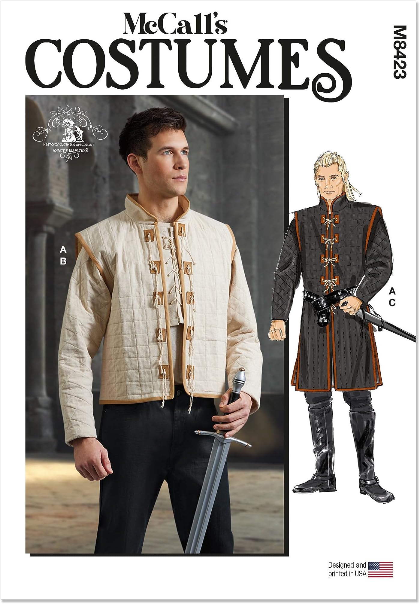 Amazon.com: McCall's Men's Fantasy Top and Vests Costume Sewing Pattern ...