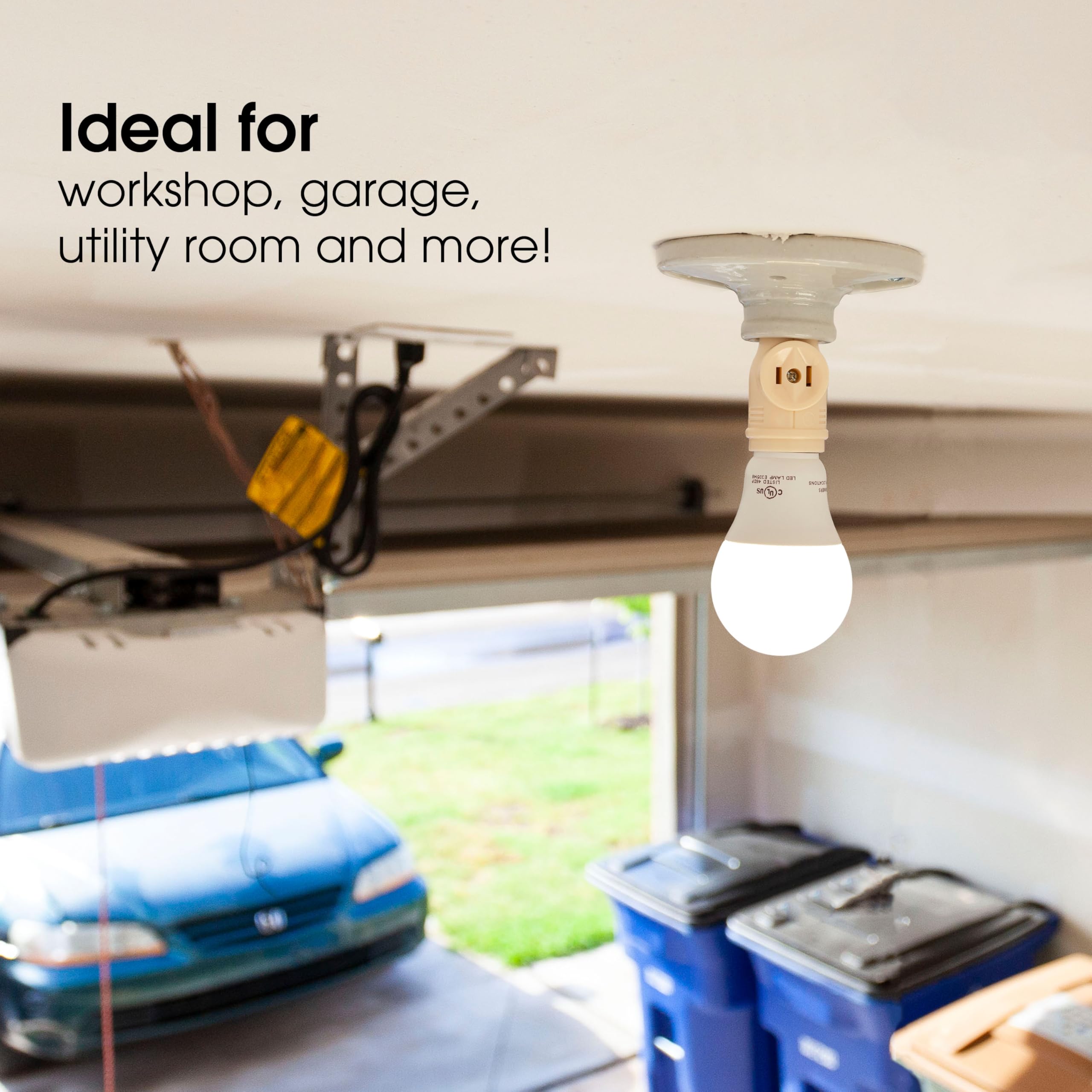 Snapklik.com : 2-Outlet Socket Adapter, Add 2 Outlets To A Bulb Socket ...