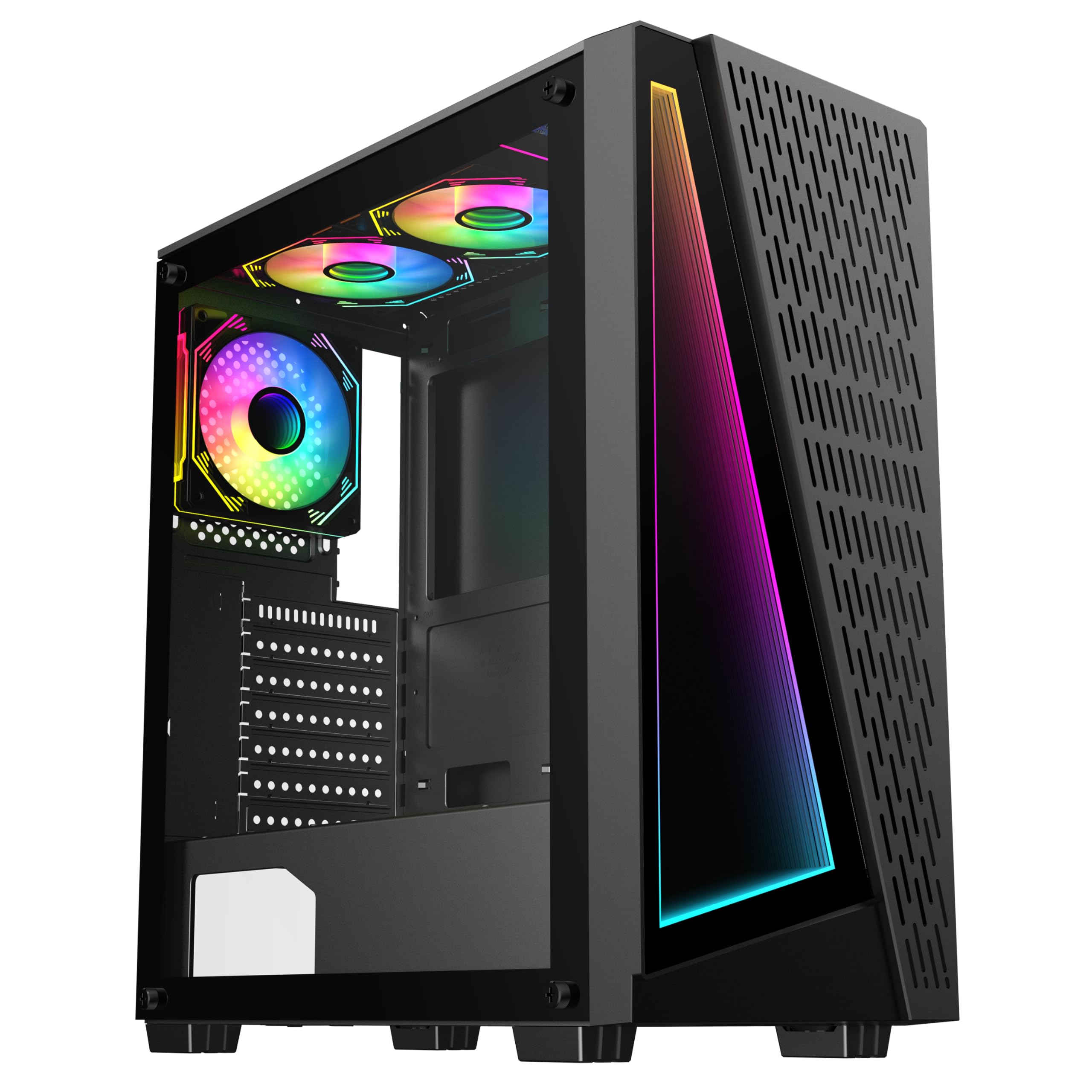 GameMax Prism Black With Infinity Front Panel & Tempered Glass Side ...
