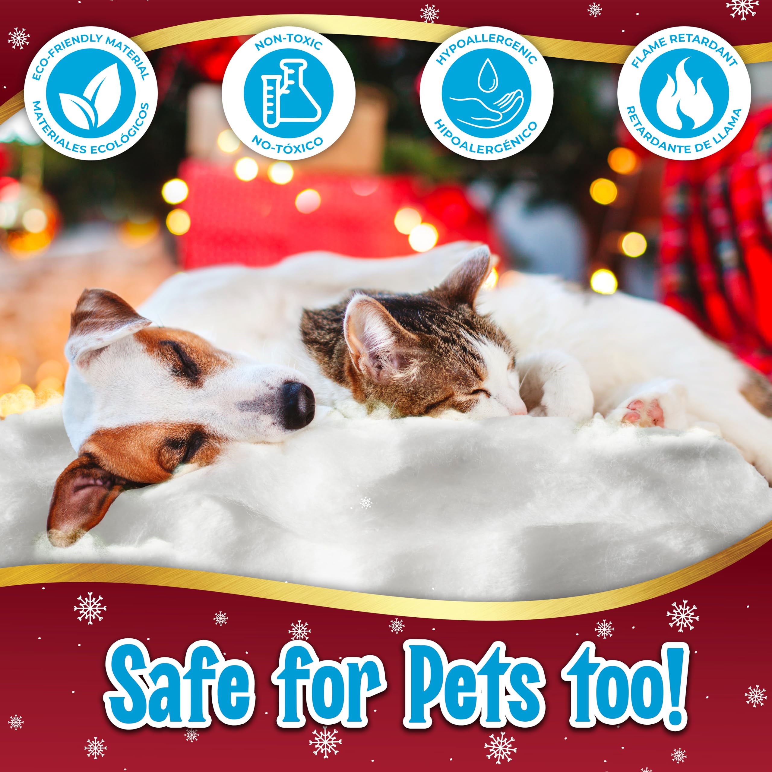 Snapklik.com : Stargo 4 Pack Fake Snow Blanket Roll For Christmas ...