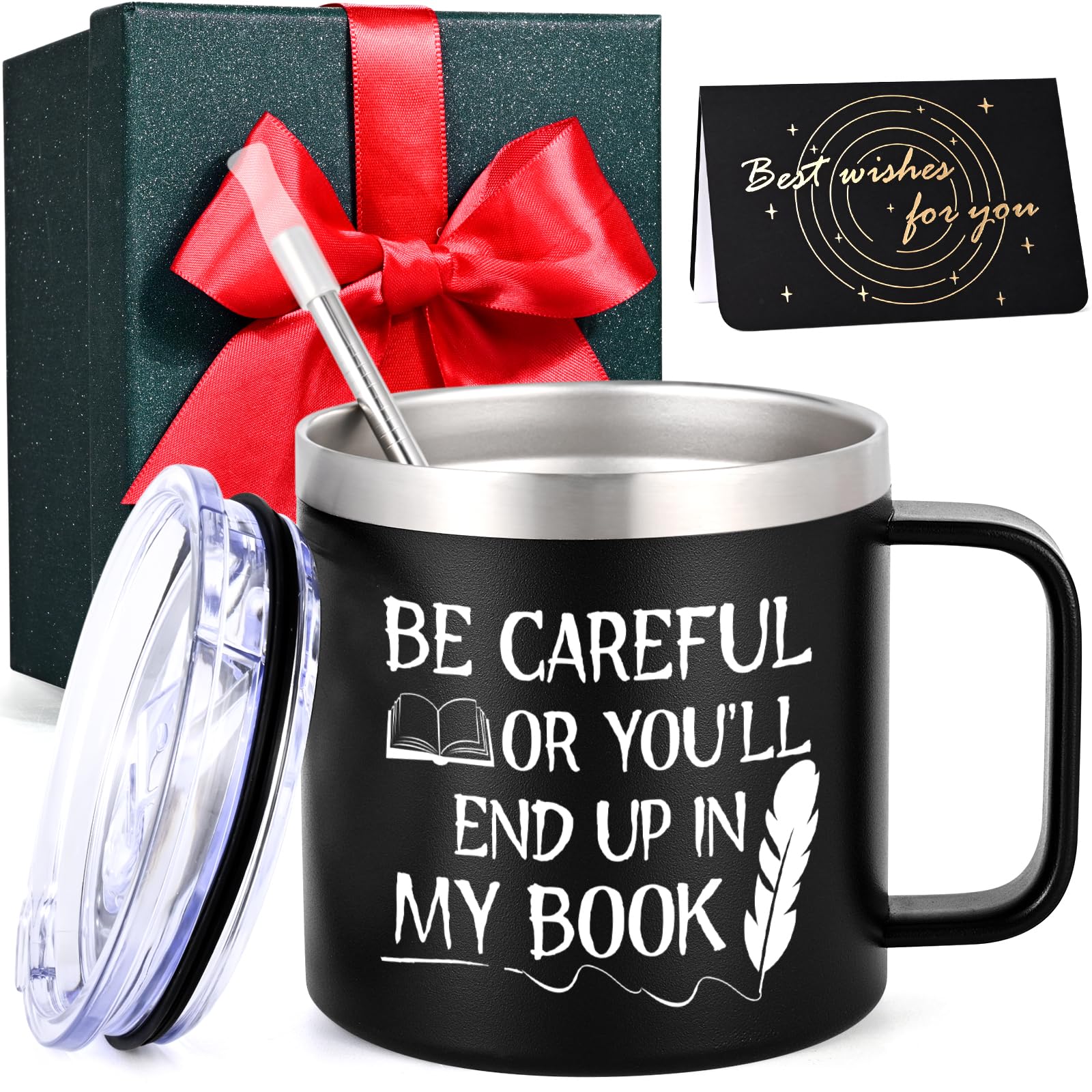 Amazon.com: LiqCool Gifts for Writers, 14 Oz Be Careful Or You'll End ...