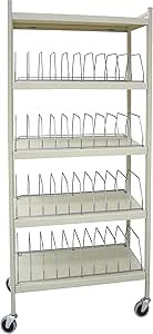 Amazon.com : Standard Vertical Open Chart Rack 5 Shelves 40 Binder ...