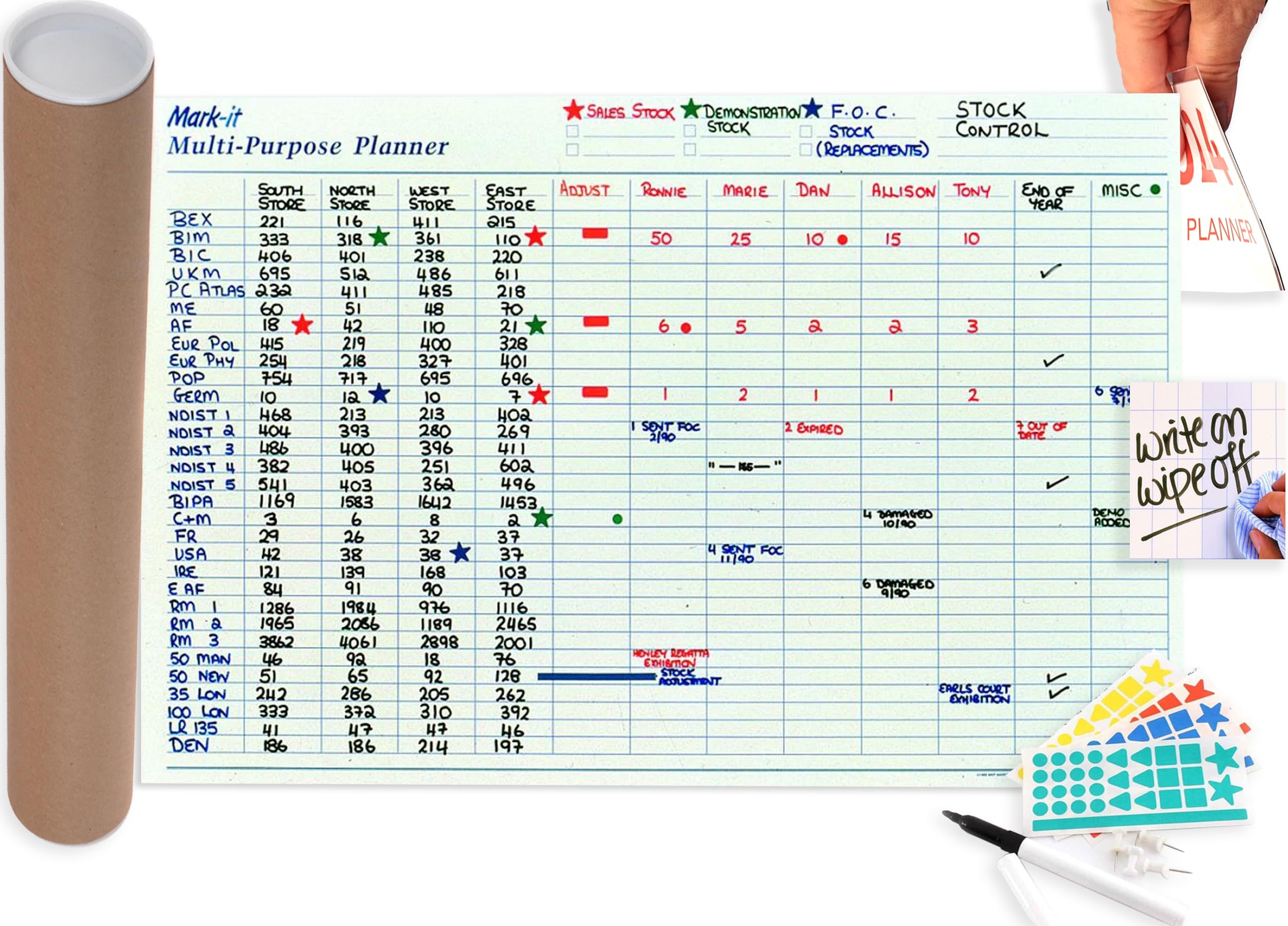 Mark-it Multi-Purpose Planner Laminated : Amazon.co.uk: Stationery ...