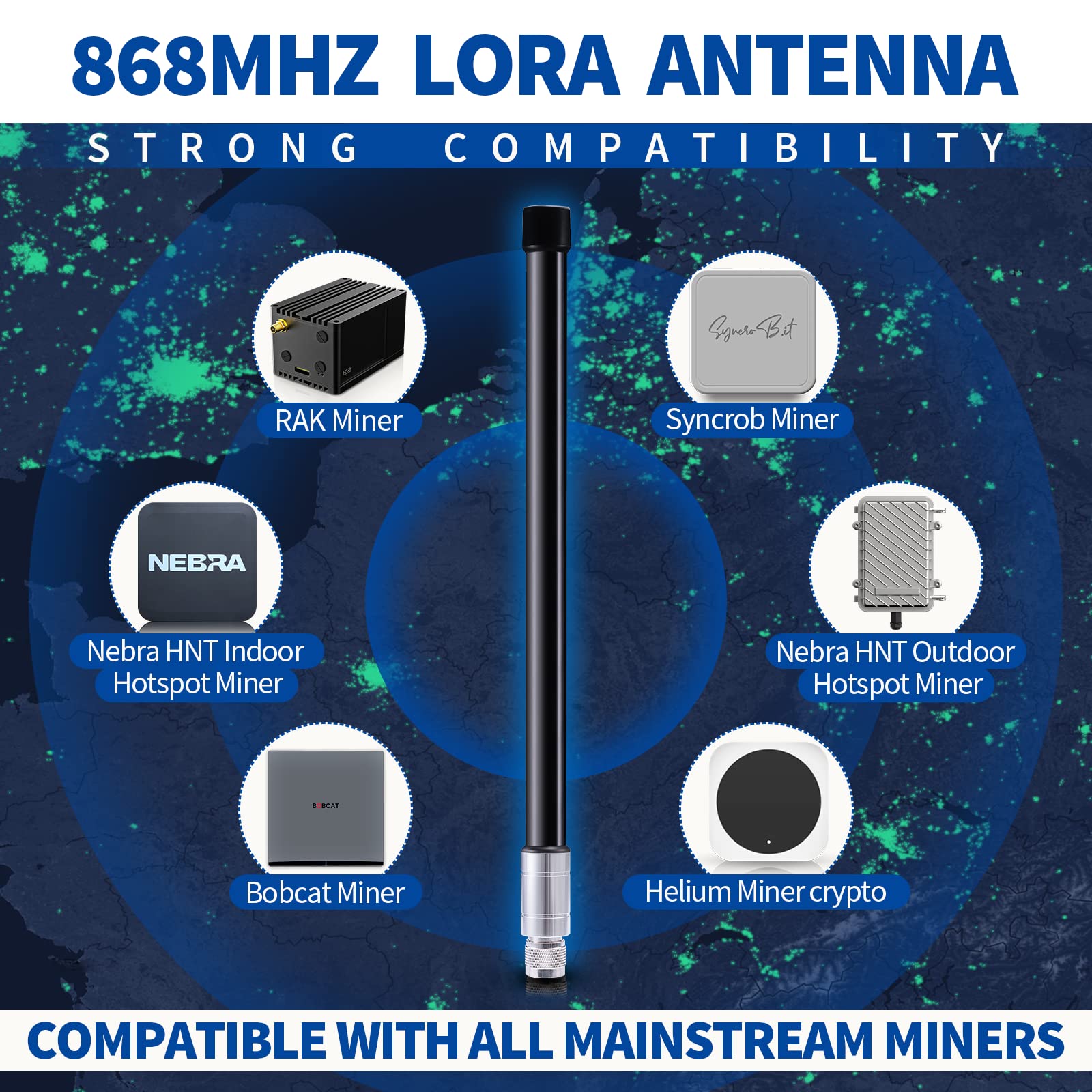 Eightwood 868MHz Lora Antenna LoRaWan Aerial Omni Directional Outdoor ...