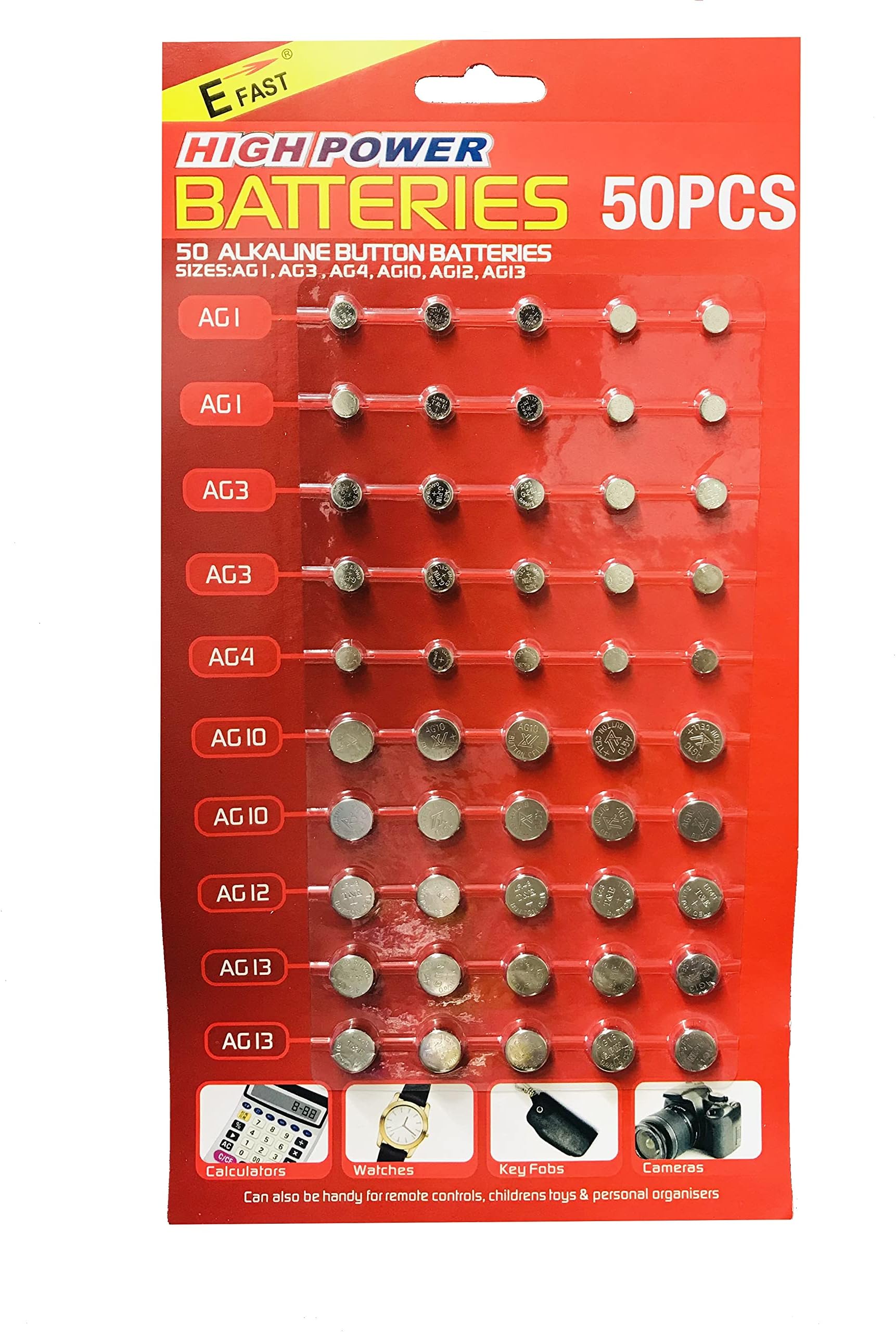 HYCELL Alkaline & Lithium Button Cells [Assorted Multipack of 24] Incl ...