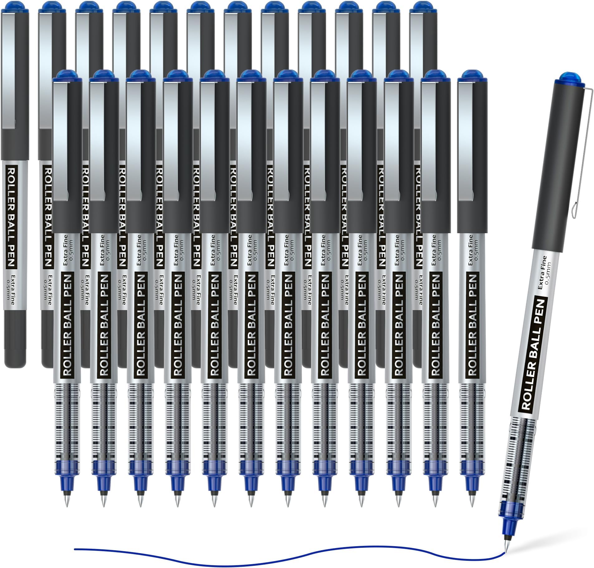 Amazon.com : BIC Grip Stick Roller Ball Pen, Micro Fine Point (0.5 mm ...