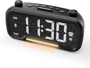 Alarm Clock Radio with Bluetooth Speaker & FM Radio - 5 Adjustable ...