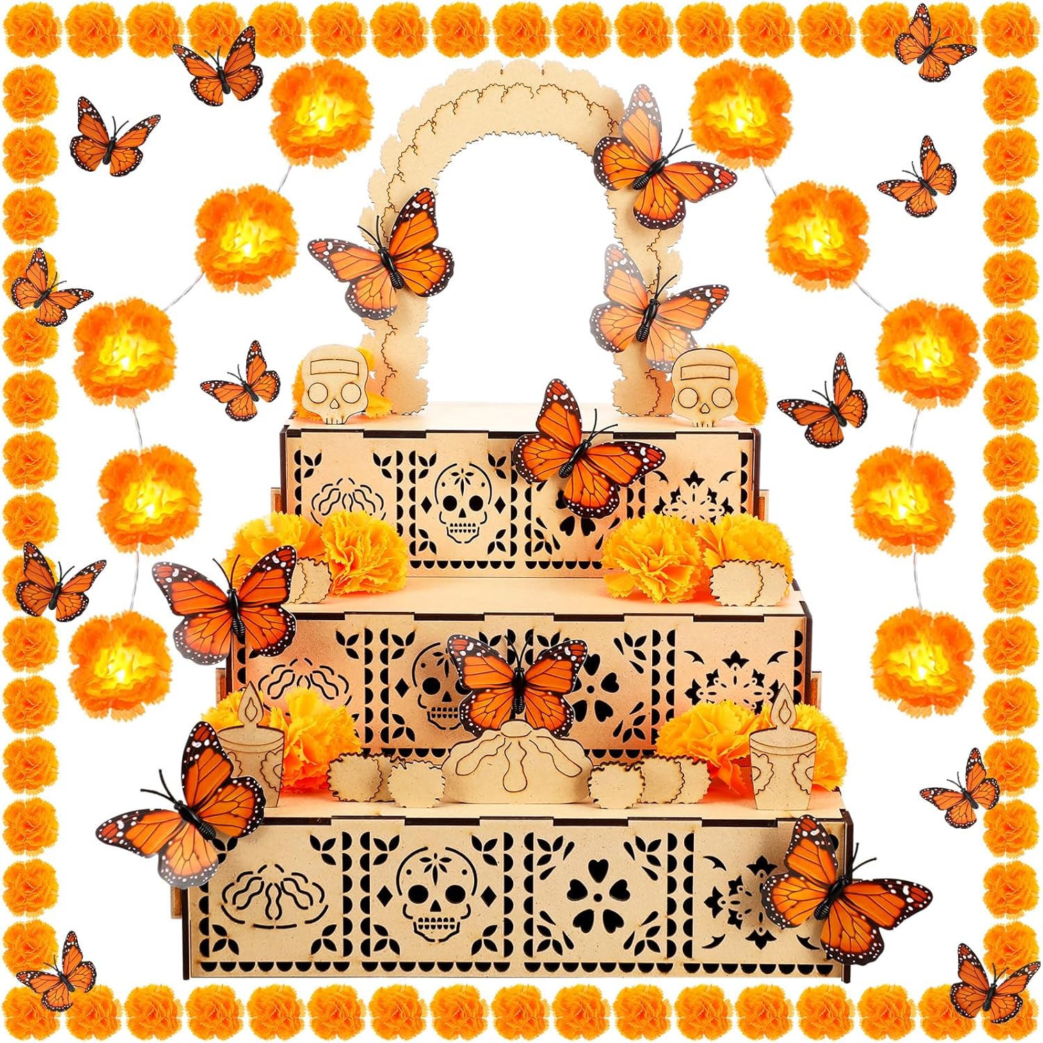 Colingmill - Juego de 34 cajas de madera Ofrenda para el Día de los ...