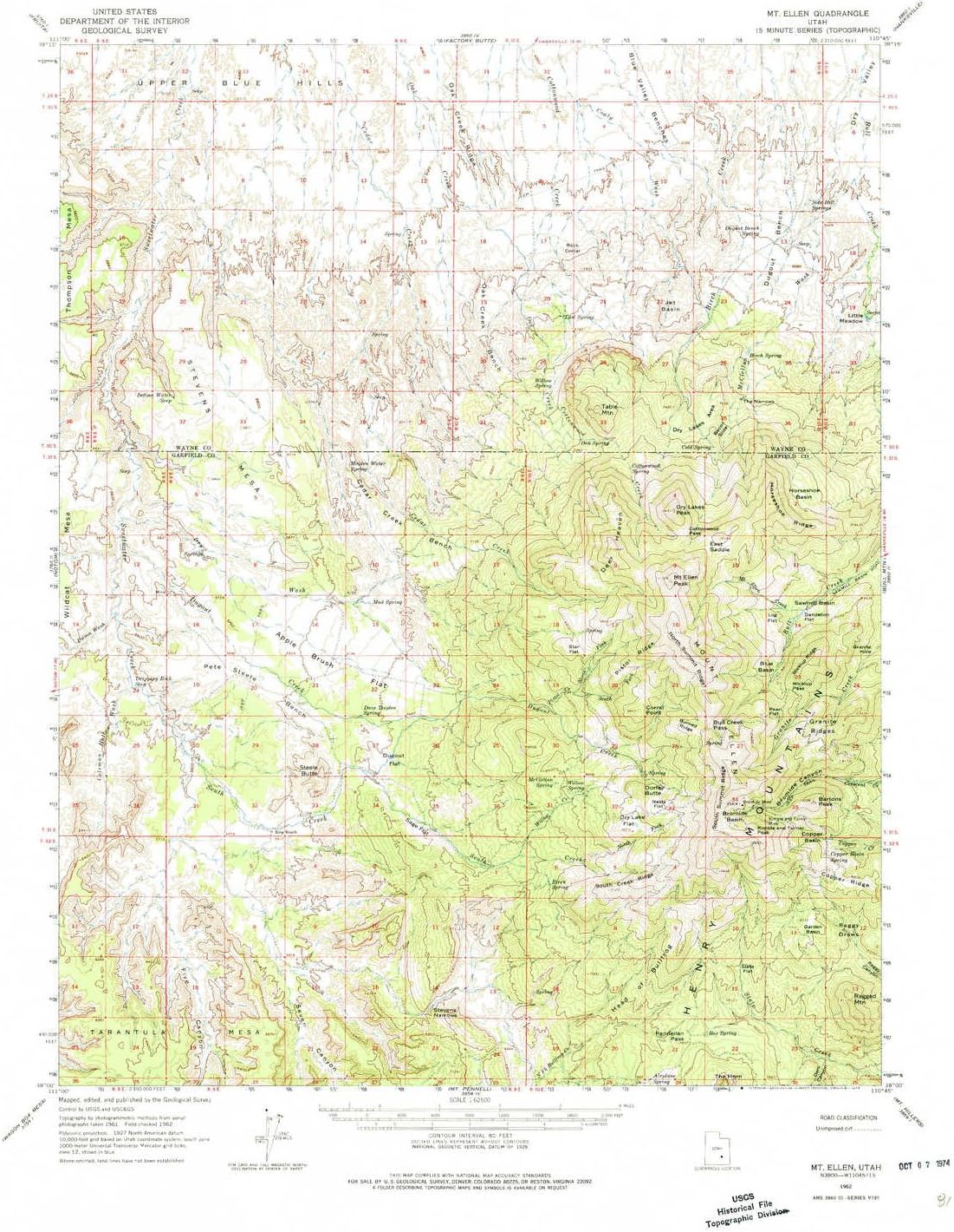 Amazon.com: YellowMaps Mt Ellen UT topo map, 1:62500 Scale, 15 X 15 ...